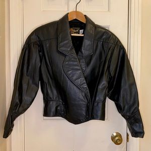 Reed Sportswear | Jackets & Coats | Vintage Black Leather Jacket By ...
